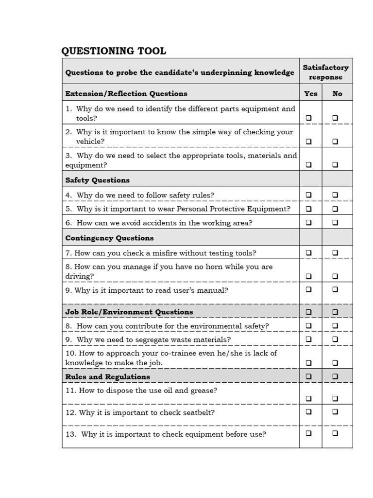 Questioning Tool | PDF | Waste | Transport