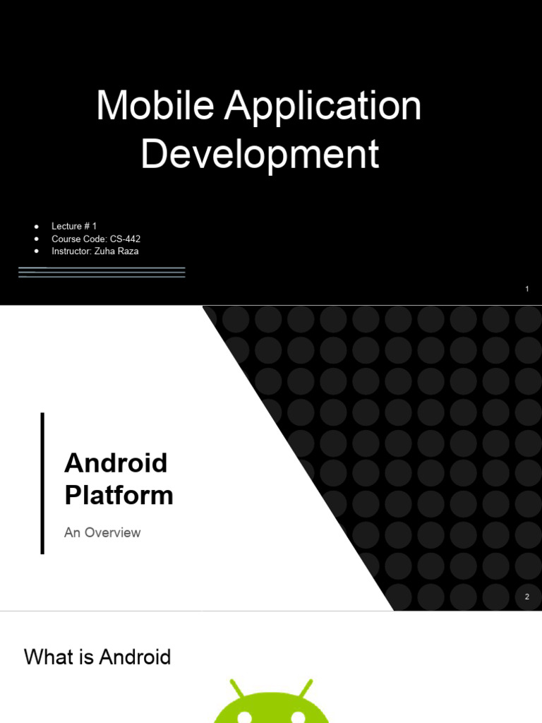 Lecture # 1 - Android Introduction | PDF