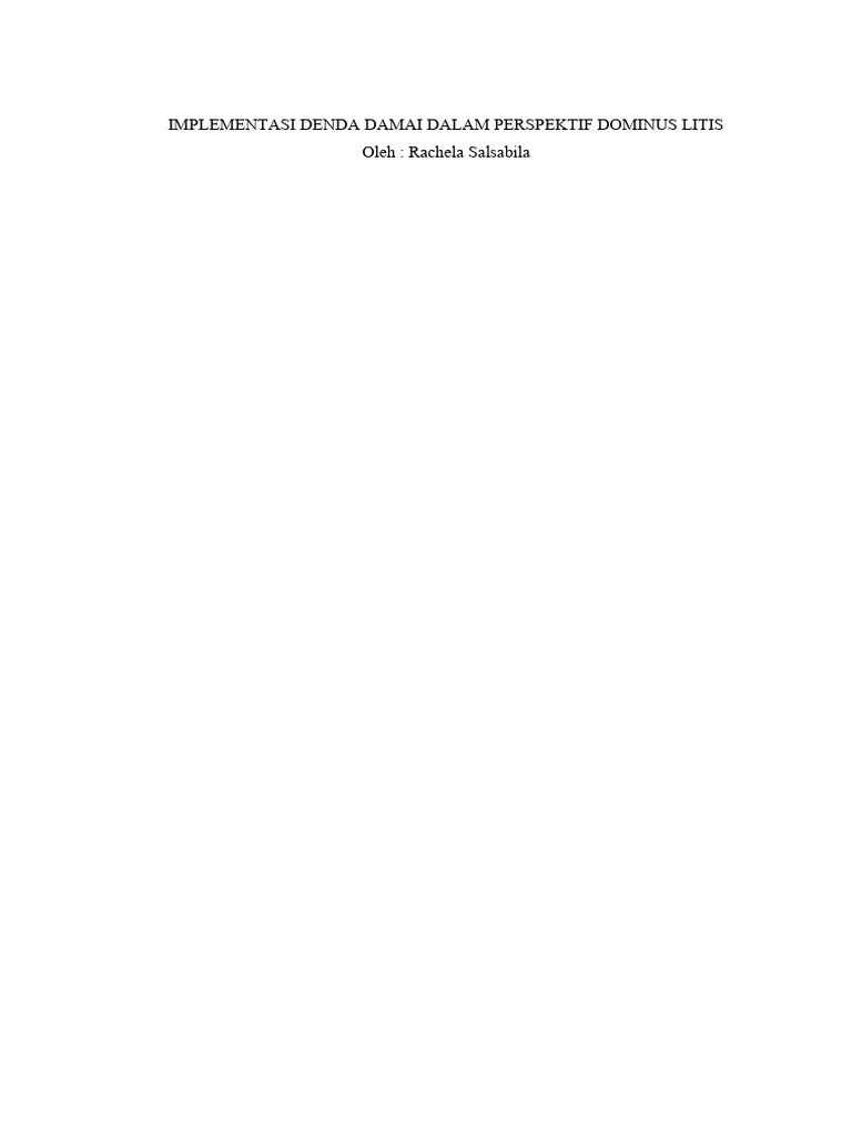 Dominus Litis | PDF | Ilmu Sosial | Hukum