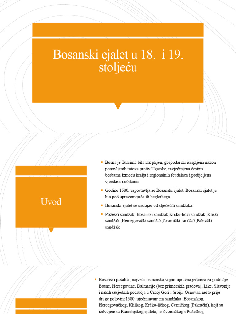 Bosanski Ejalet U 18 | PDF
