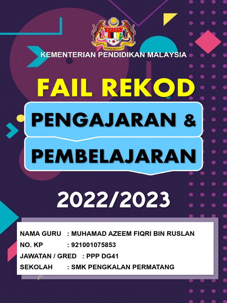 Kandungan Fail Rekod Mengajar 2022-2023-1 | PDF