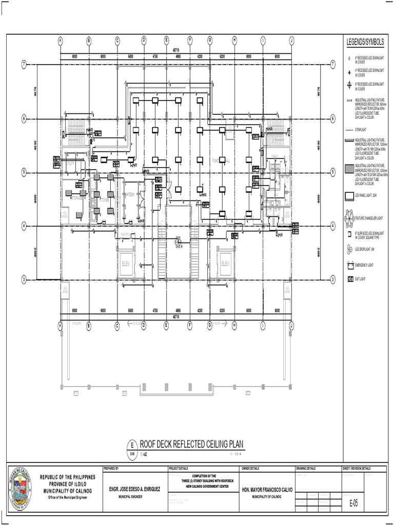 Roof Deck Reflected Ceiling Plan: Legends/Symbols | PDF | Lighting | Interior Design