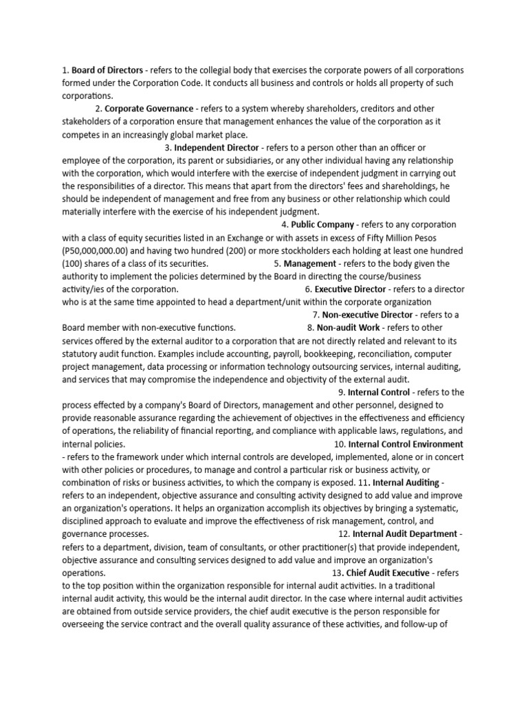 Corporate Governance Fraud Reviewer | PDF | Internal Audit | Internal ...