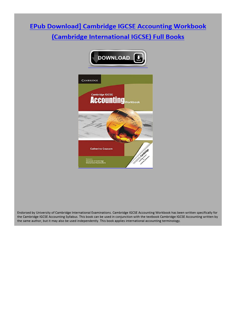 Cambridge IGCSE Accounting | PDF | Amazon Kindle | Electronic Publishing