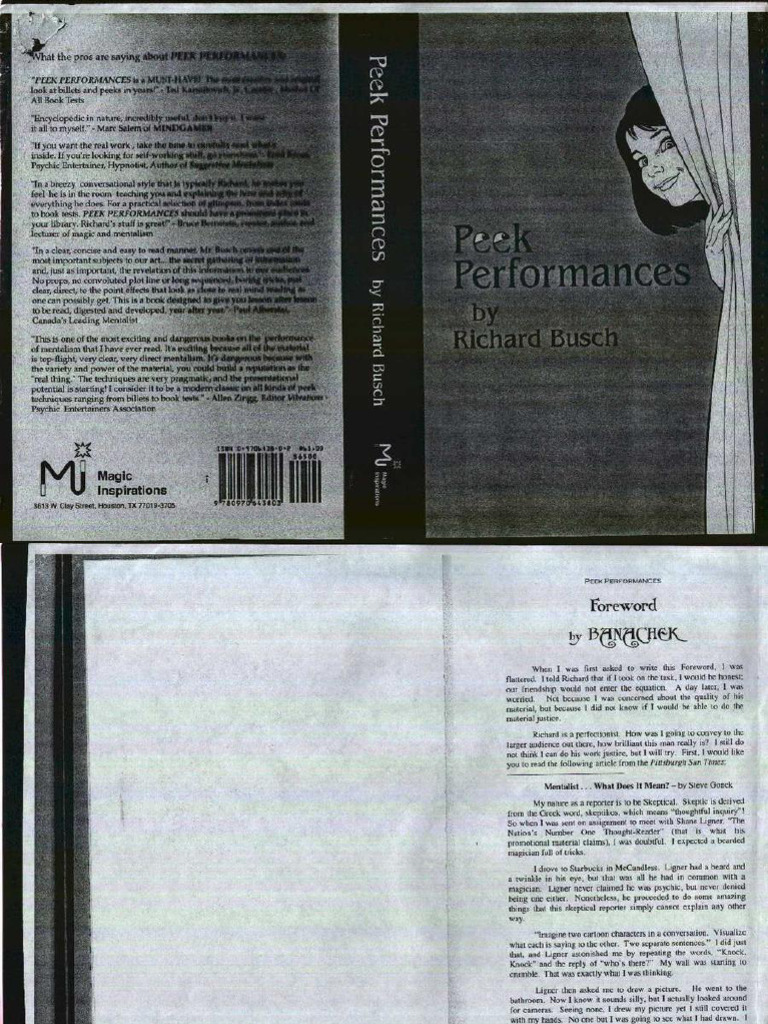 Magic Richard Busch Peek Performances | PDF