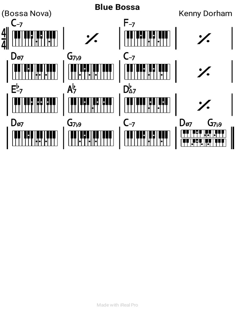 Blue Bossa (Clavier Accords) | PDF