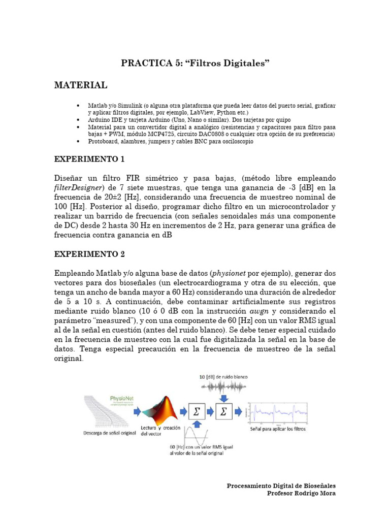 Filtros Digitales en Bioseñales con Matlab | PDF | Densidad espectral ...