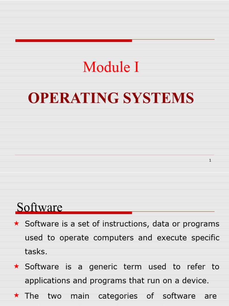 OS_Unit-I_-_Operating_System | PDF | Process (Computing) | Operating System