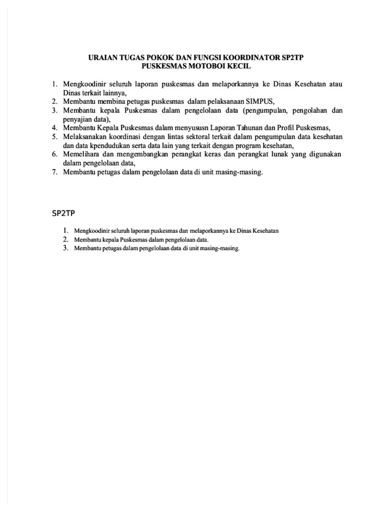 Pdf-Uraian sp2tp | PDF