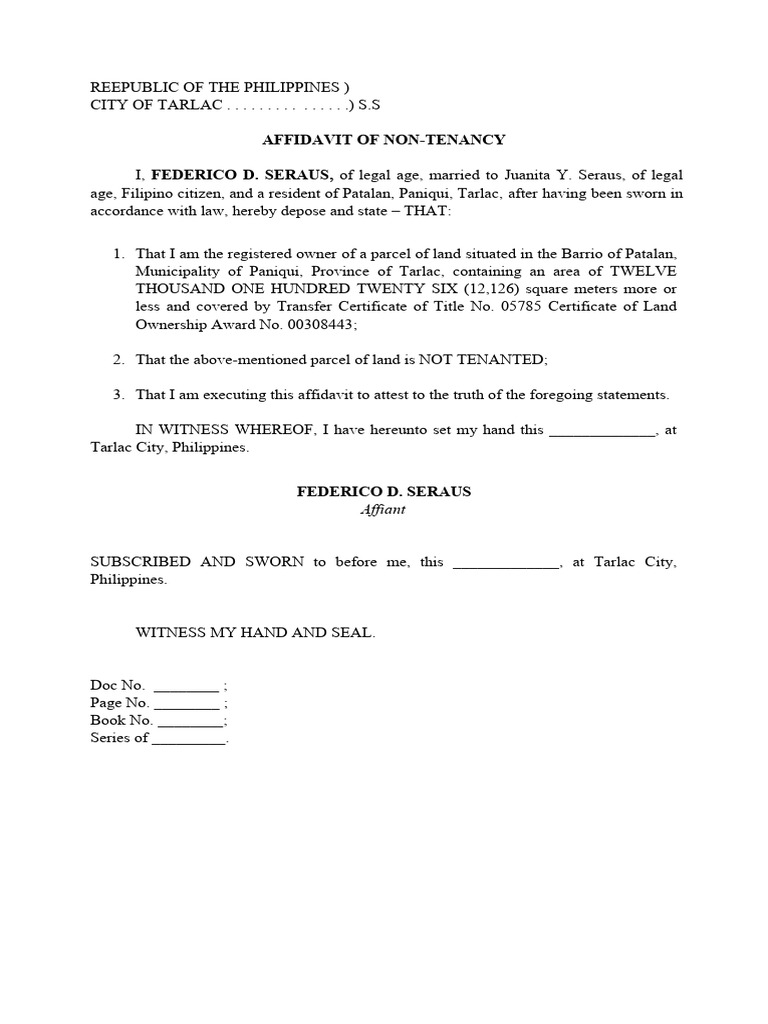 Non Tenancy | PDF | Law