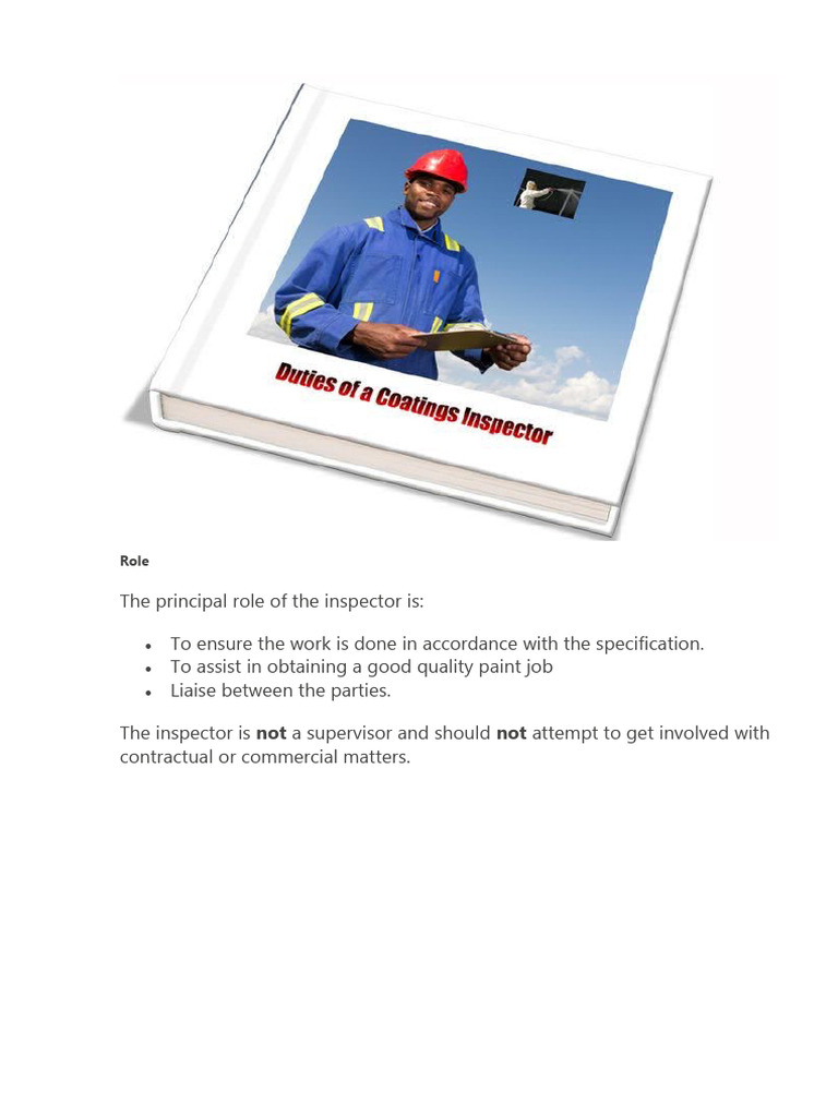 Lesson 2 - Duties of A Painting (Coatings) Inspector | PDF | Corrosion ...