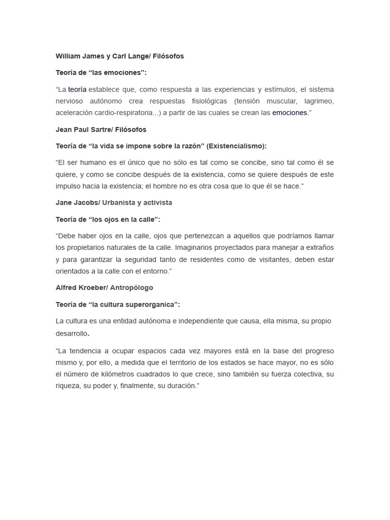 William James y Carl Lange | PDF