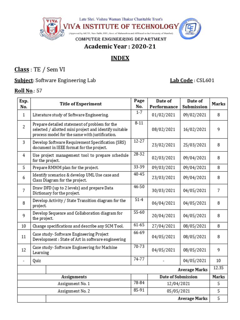 SE Experiments Template | PDF | Android (Operating System ...