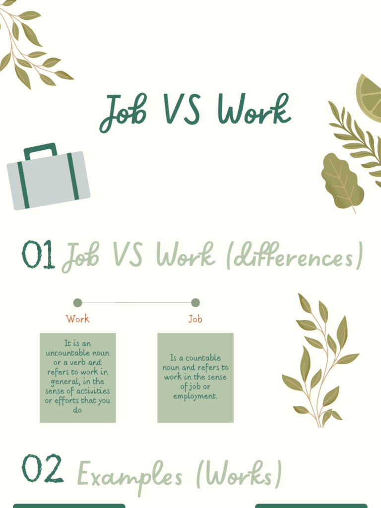 Job VS Work | PDF
