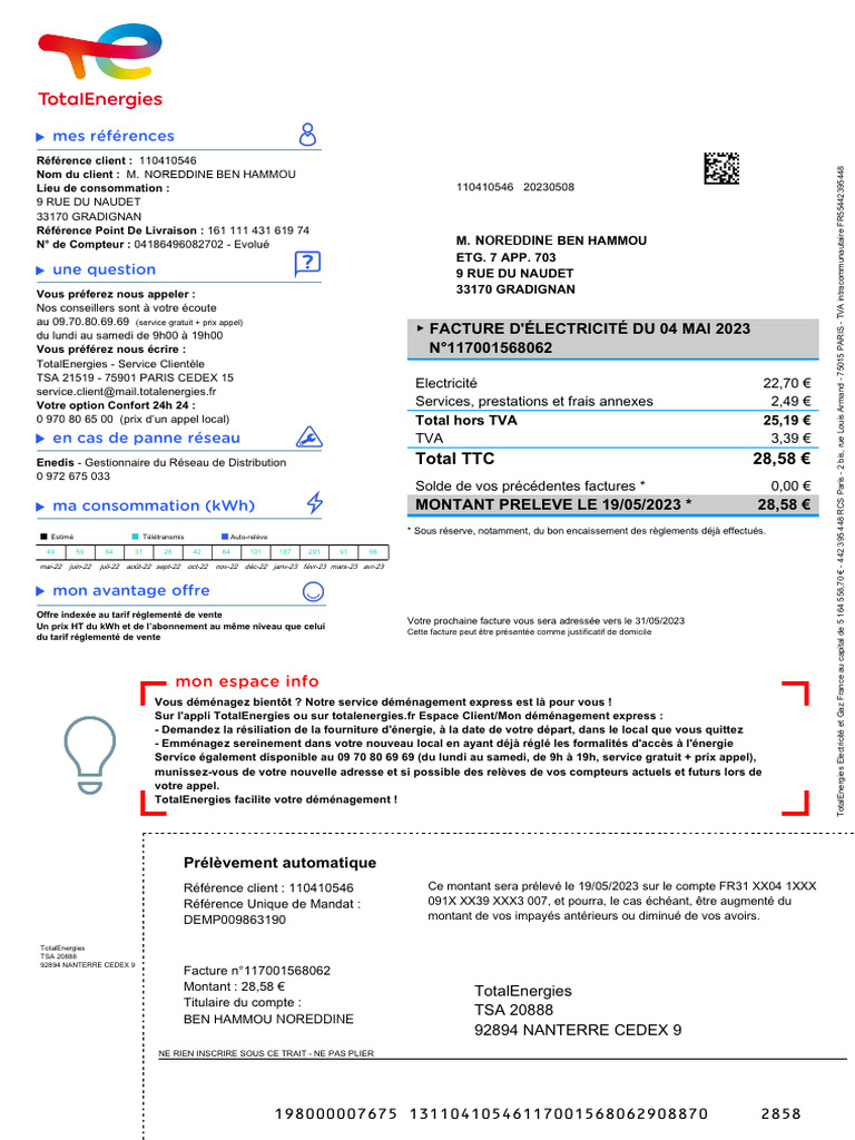 Facture Energie | PDF