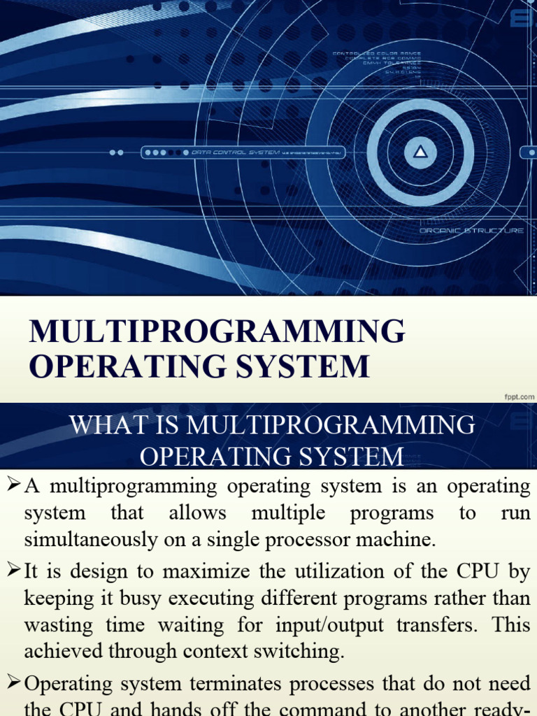 Multiprogramming Operating System | PDF
