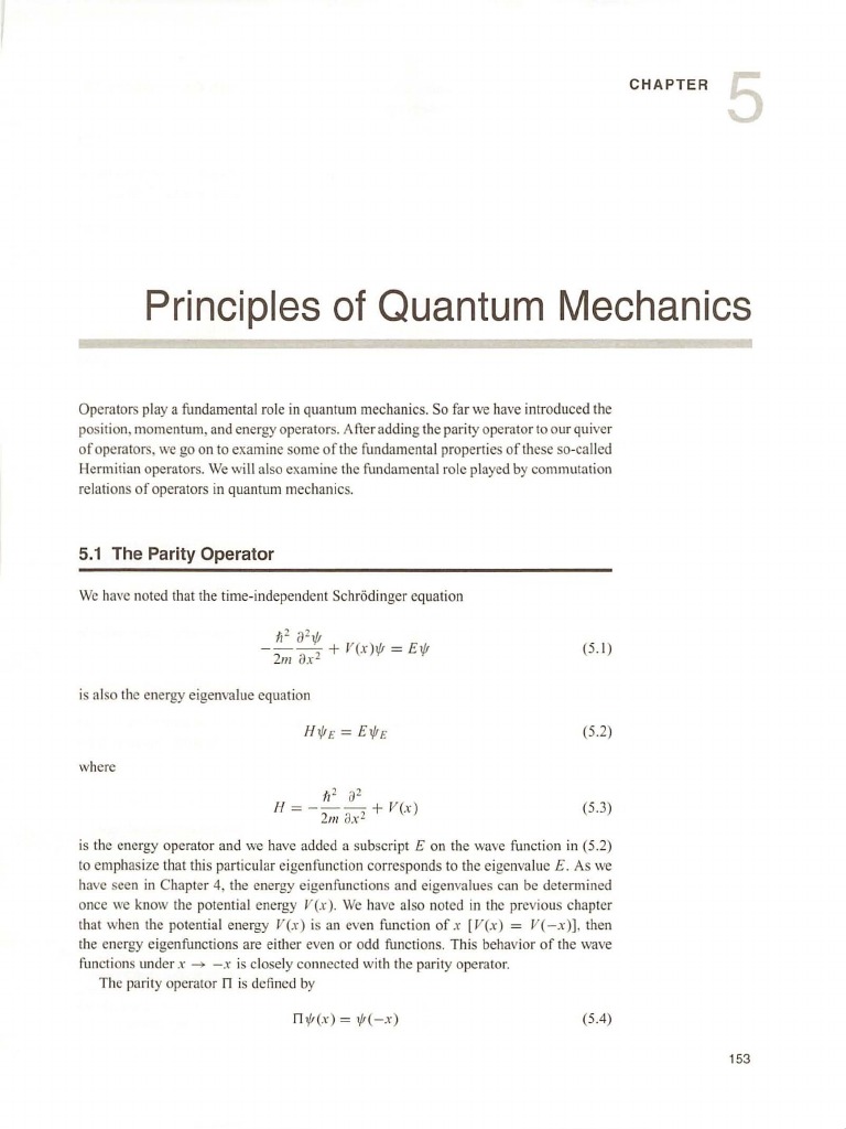 Townsend, Quantum Physics, CHAP - 5, Ppios of QM | Download Free PDF | Wave Function ...