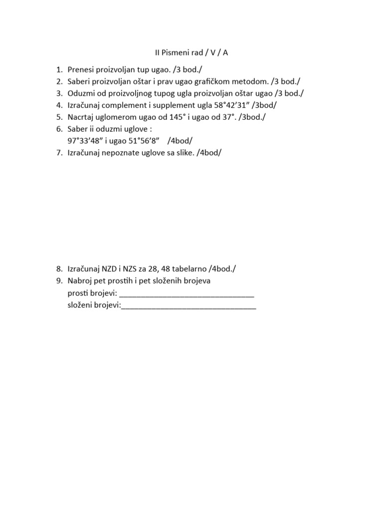 II Pismeni Rad 2 | PDF
