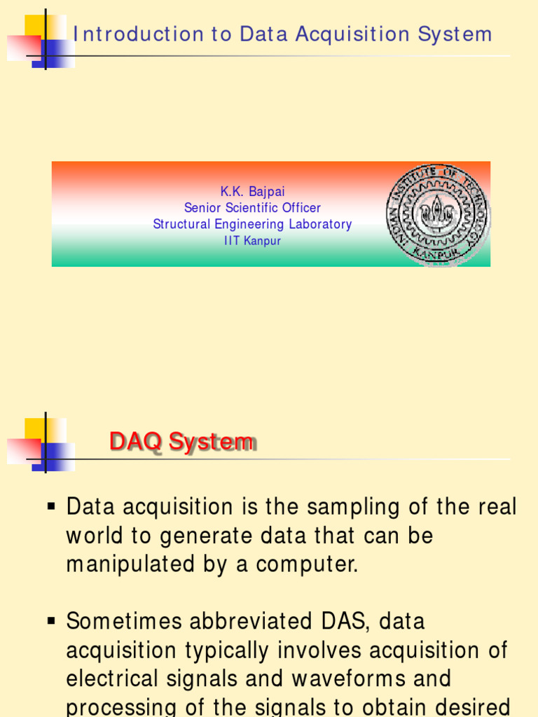 Introduction To Data Acquisition System | PDF | Analog To Digital Converter | Data Acquisition