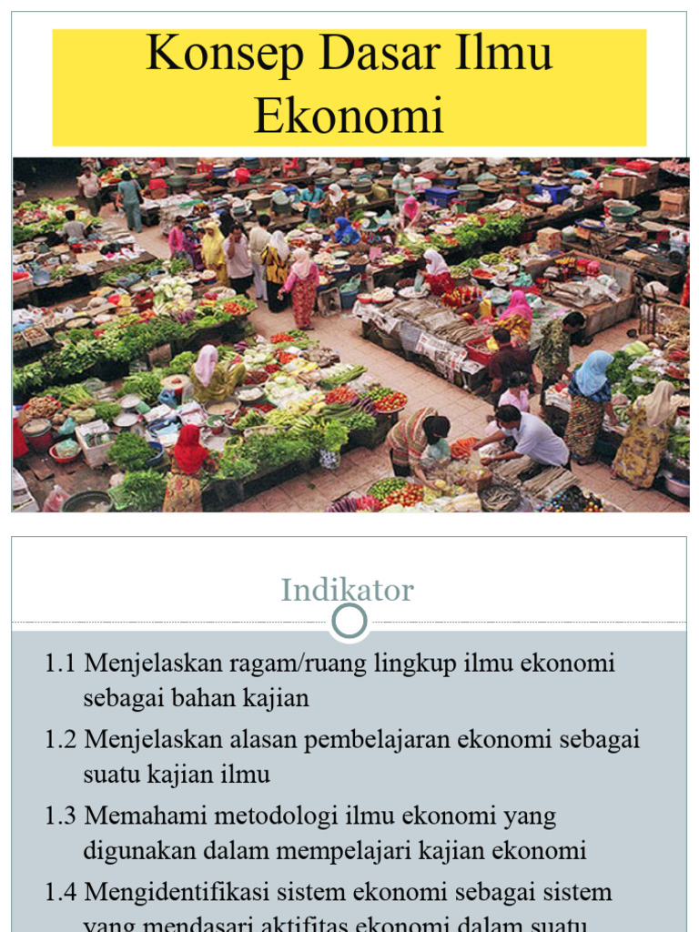 Konsep Dasar Ilmu Ekonomi | PDF