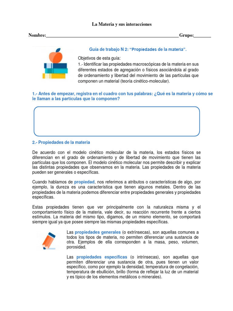Propiedades de la Materia y su Comportamiento | PDF
