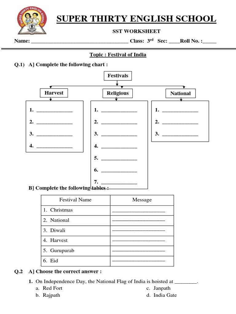 Worksheet SST 3rd | PDF | Science & Mathematics