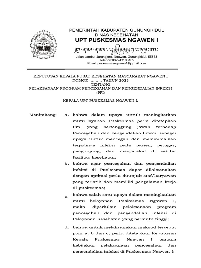 5.5.1.1. (R) SK Pelaksanaan Ppi Ngawen I | PDF