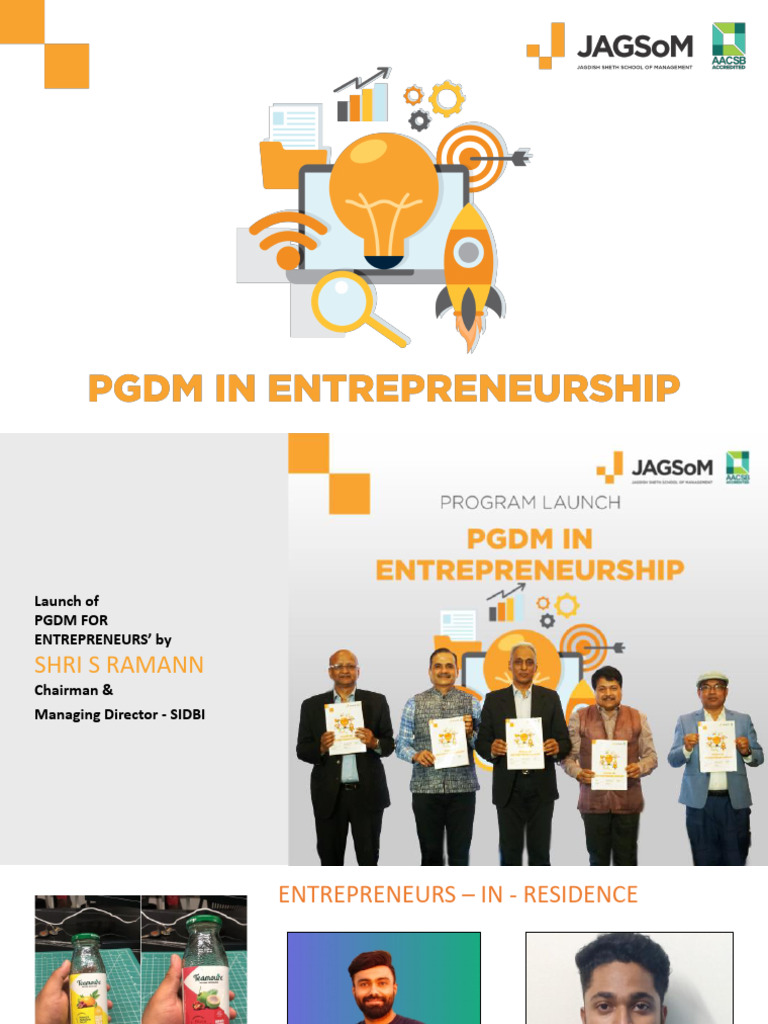PGDM in Entrepreneurship Program For Early-Stage Entrepreneurs | PDF | Startup Company | Small ...