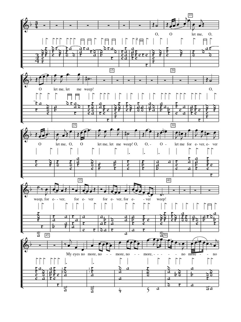 O Let Me Weep | PDF