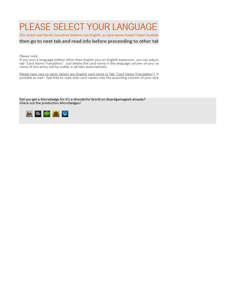 IAWW Card Overview V5.3 20201110 Heritage Attention Spoiler Multi Language | PDF