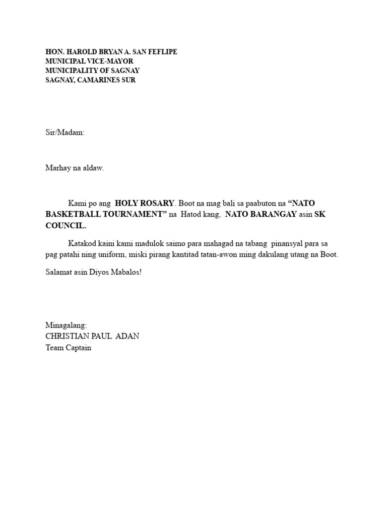 Solicitation Letter | PDF