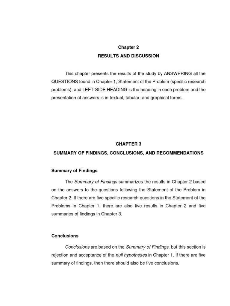 CHAPTER 2 and 3 Guidelines | PDF