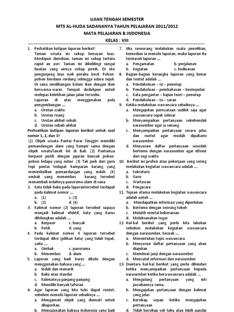 Uts Bu Tin | PDF | Kajian Bahasa Asing