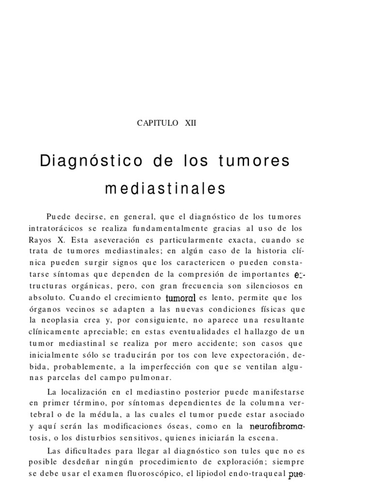 Tumores de Mediastino | PDF | Cáncer de pulmón | Tos