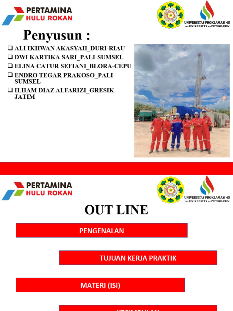 Bahan Presentasi Kerja Praktik Pt. Pertamina Hulu Rokan | PDF | Griya & Taman | Sains & Matematika