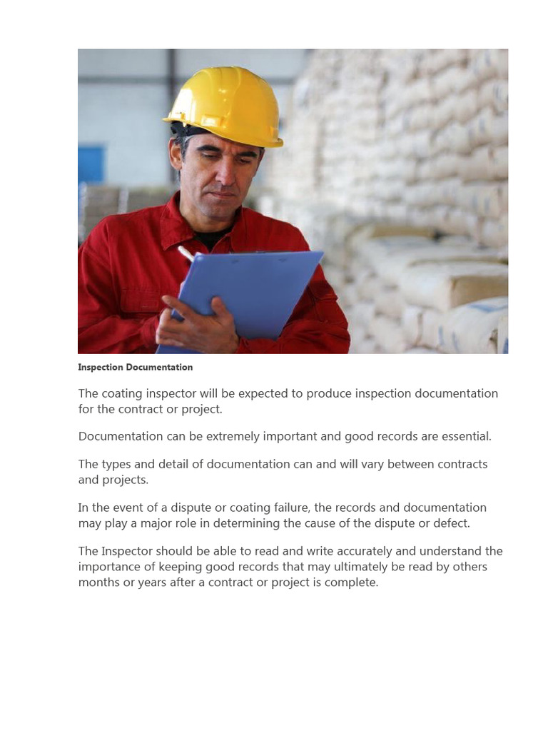 Lesson 10 - Inspection Documentation | PDF | Technology & Engineering