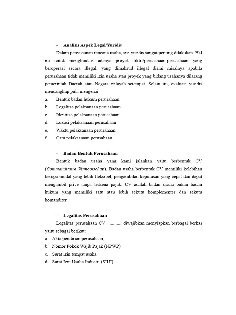 Aspek Legal Dan Yuridis | PDF