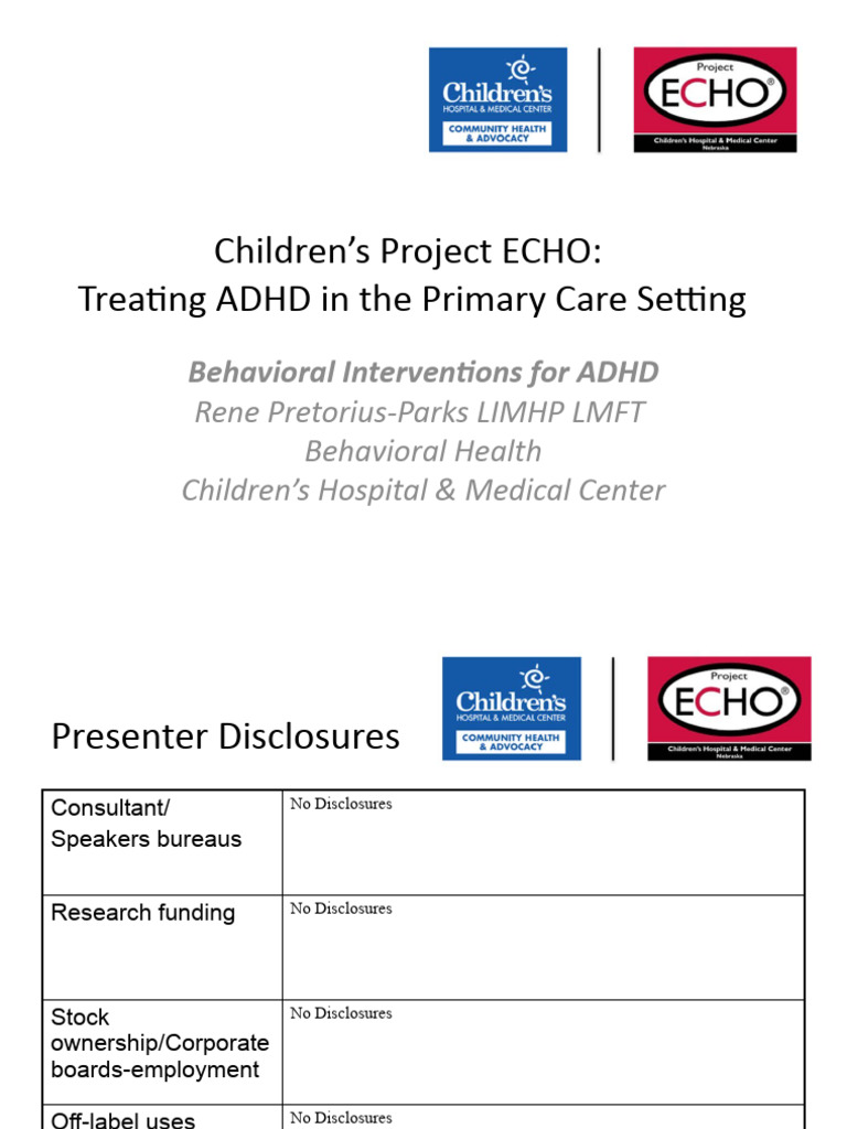 Project-Echo-ADHD-Session-Two | PDF | Attention Deficit Hyperactivity Disorder | Impulsivity