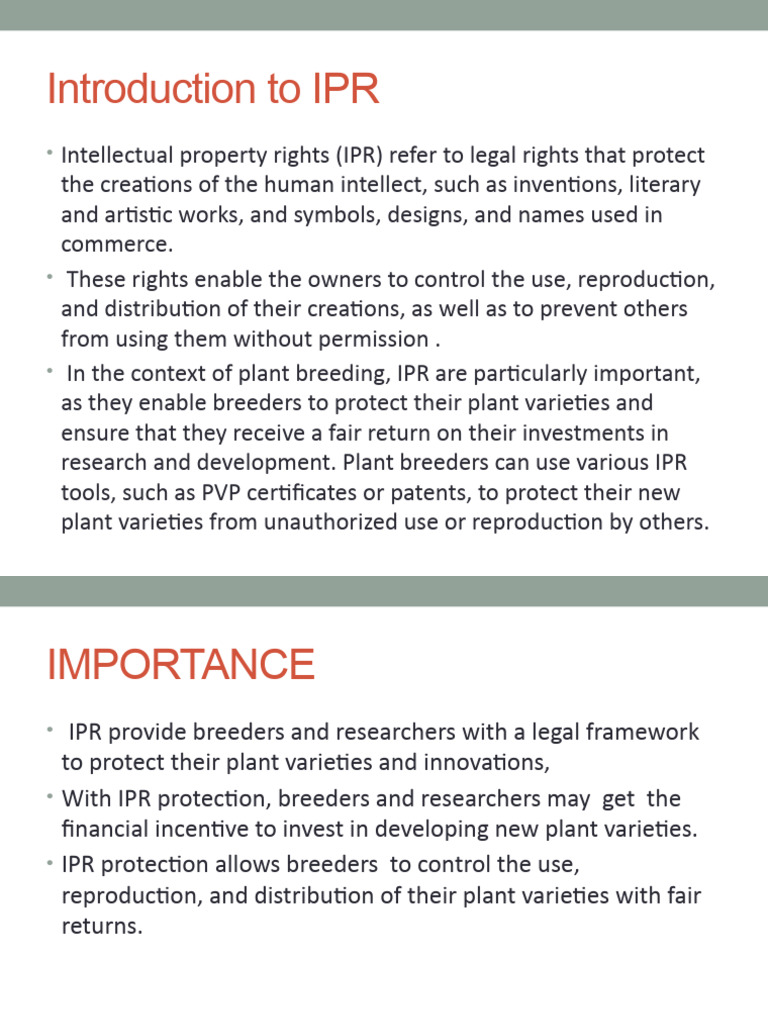 Intellectual Property Rights (IPR) | PDF | Intellectual Property ...
