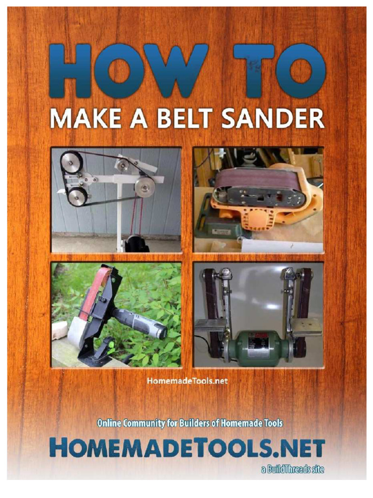 How To Make Your Own Belt Sander - Compress | PDF