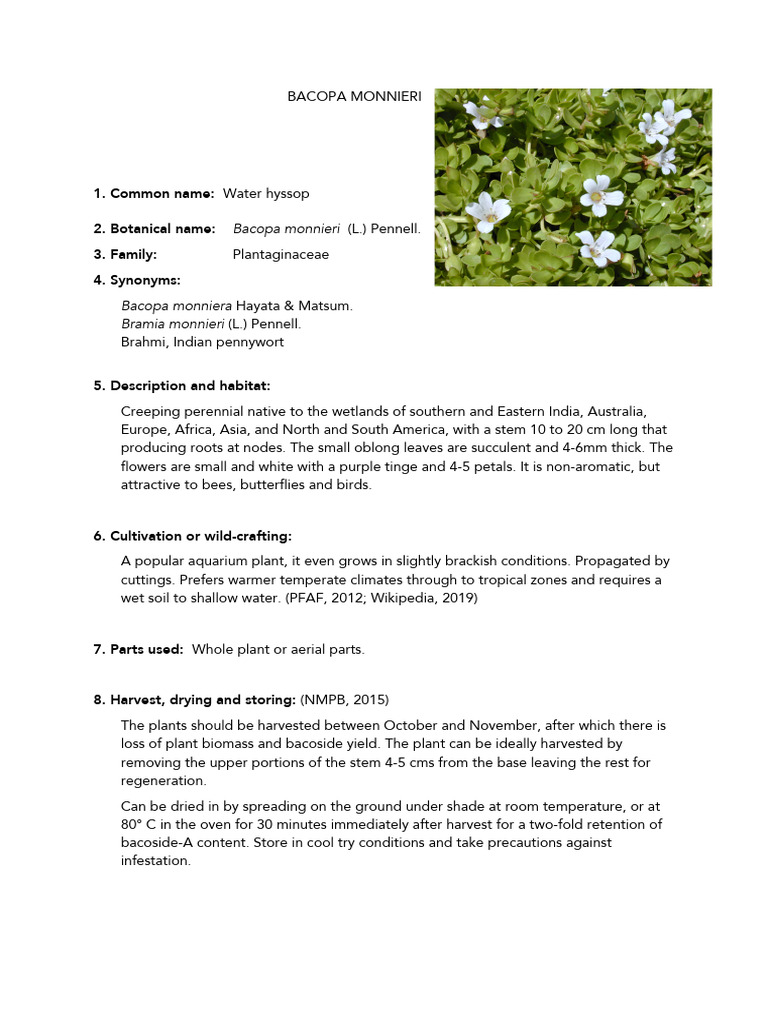 Bacopa Monnieri | PDF