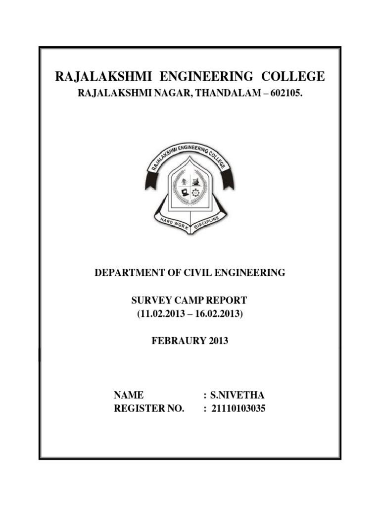 Survey Camp Report | PDF | Topography | Surveying