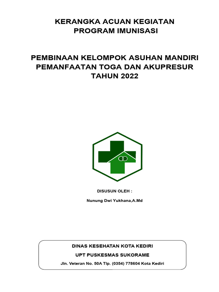 DRAFT KAK REVISI Kegiatan Asman Toga 2022 TERBARU | PDF