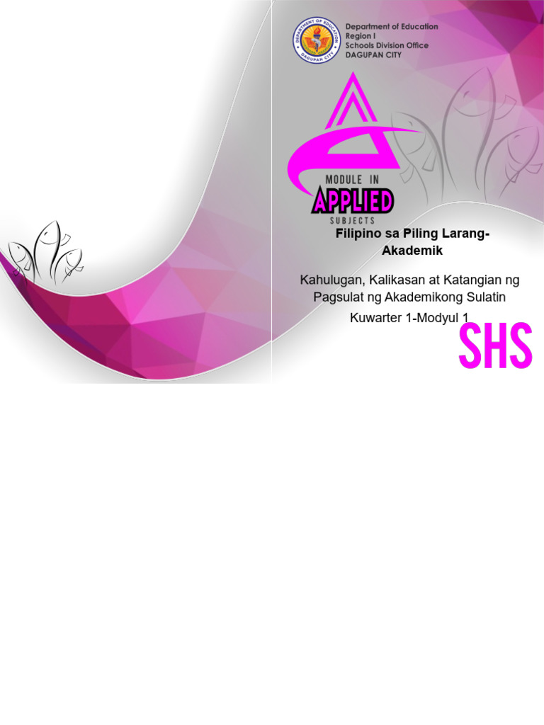 Final SHS 12 FPL Akademik Q1 Modyul 1 | PDF