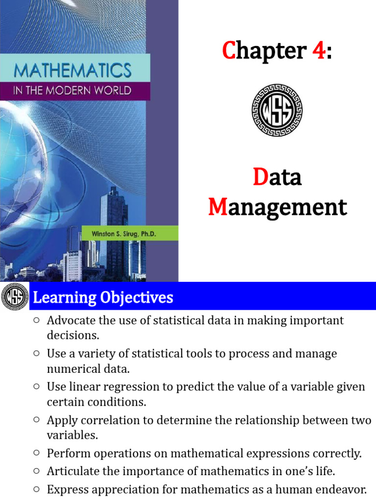 MMW Lecture 4.3 Data Management Part 3 | PDF | Errors And Residuals | Regression Analysis