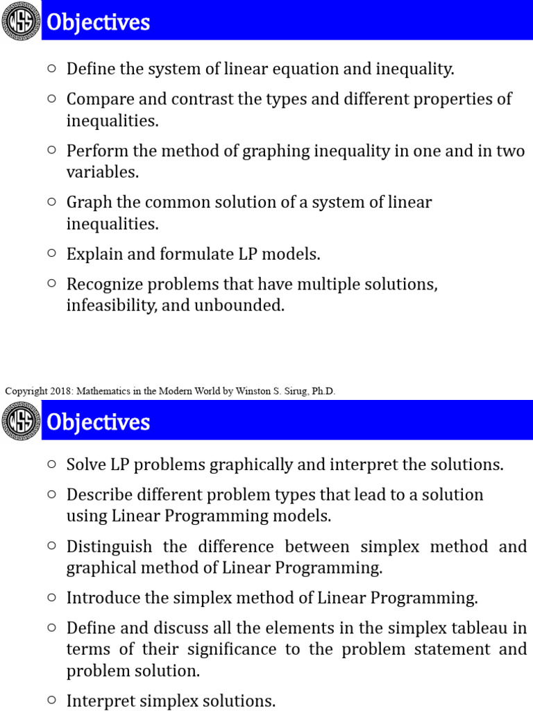 Mmw Chap 6 Linear Programming Download Free Pdf Linear Programming