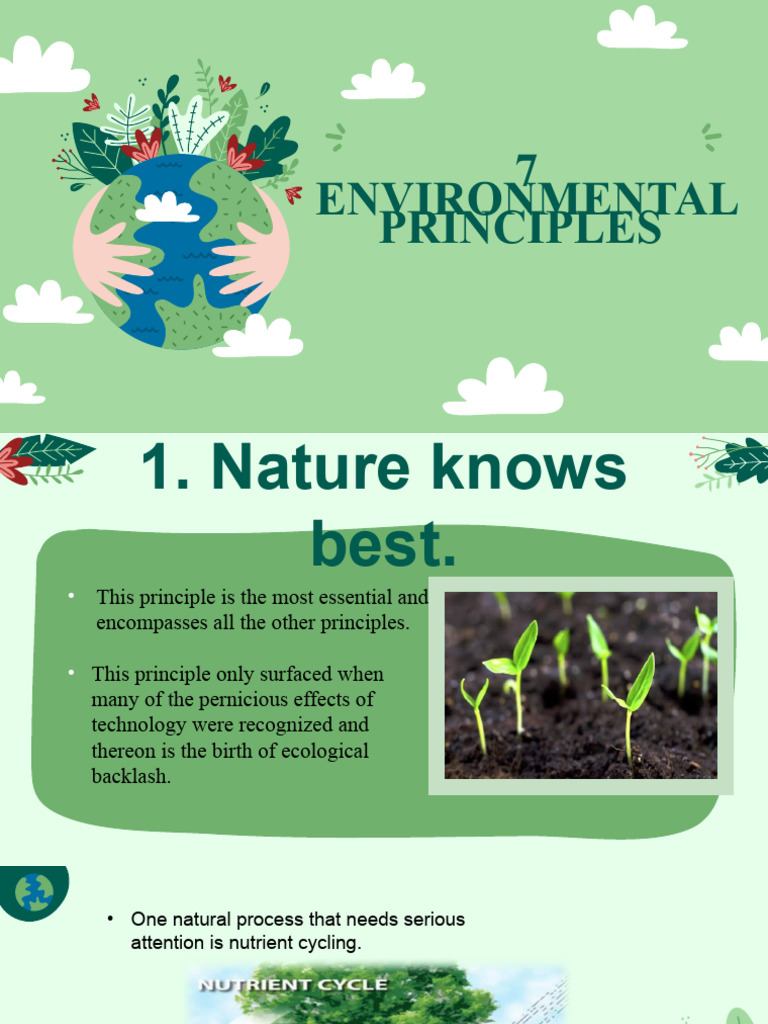 Week 3 7 Environmental Principles | PDF | Ecosystem | Waste