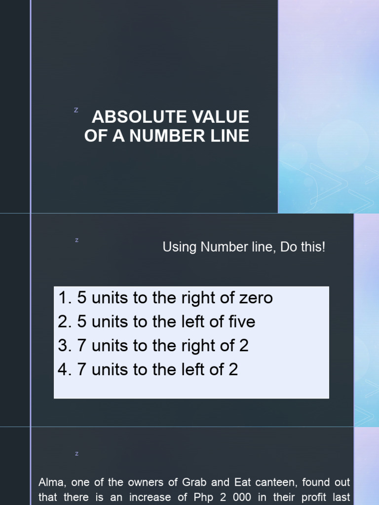4.1 Garde 7 Absolute Value of A Number Line | PDF | Teaching Methods ...