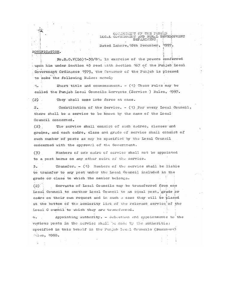 LCS Service Rules 1977 | PDF