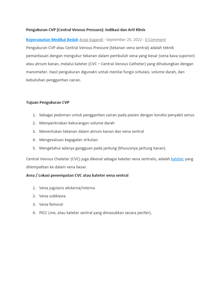 Pengukuran CVC | PDF